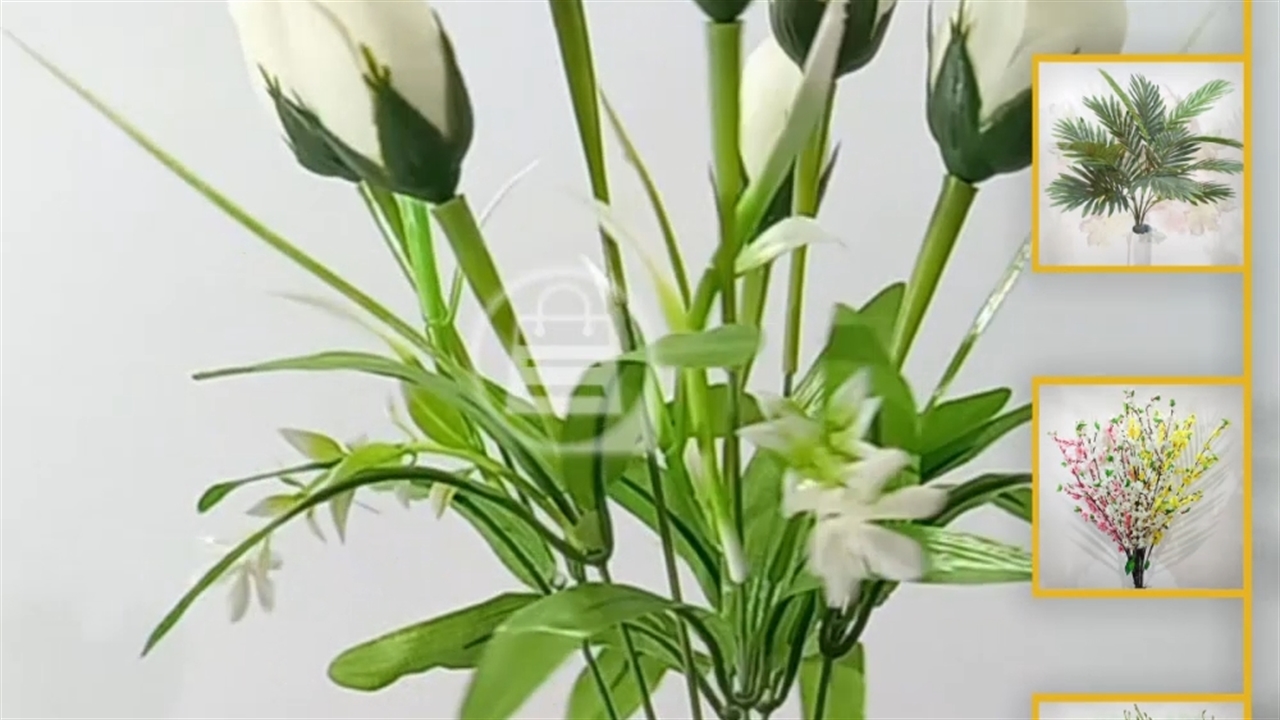 بوته های گل مصنوعی لاله سفید - نماشا