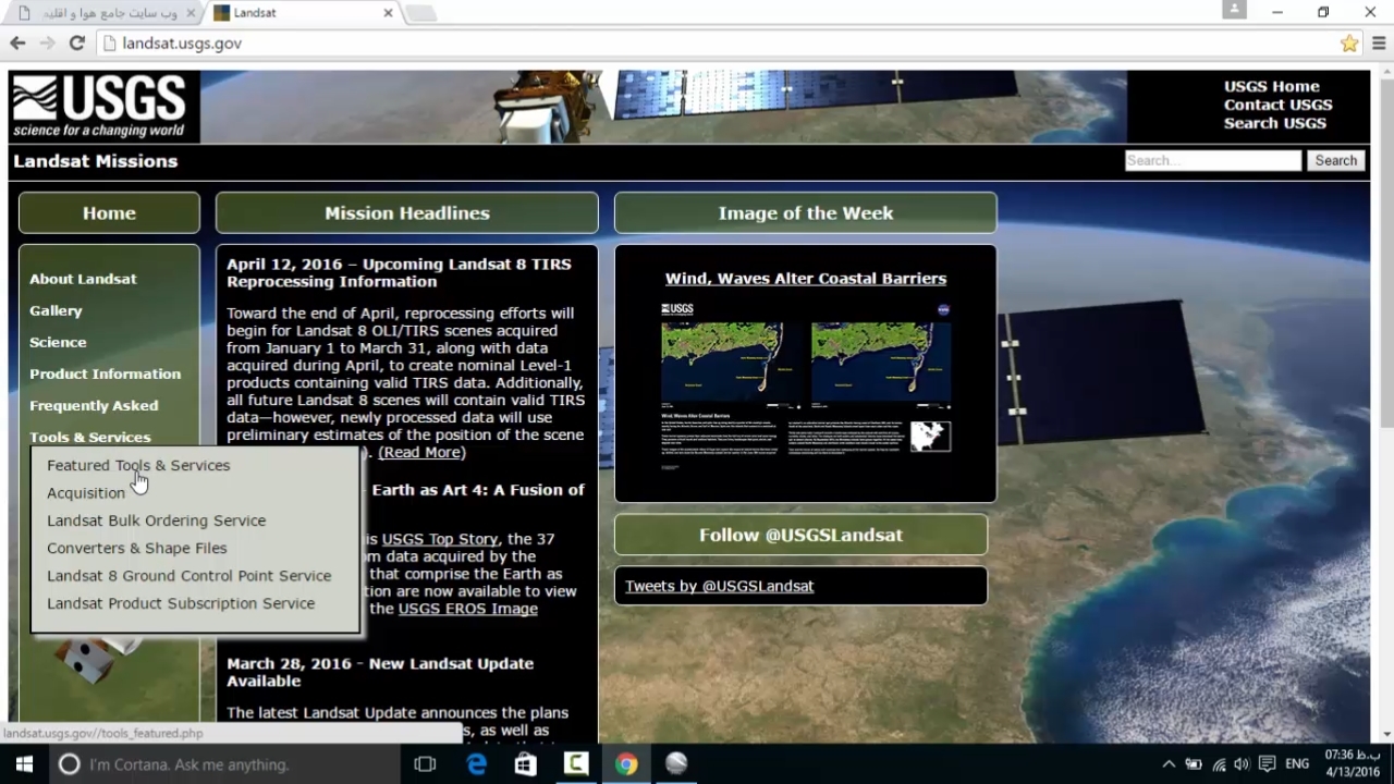 آموزش نحوه دانلود تصاویر لندست ۸ (landsat 8) را بر روی محیط گوگل ارث (Google Earth) تشریح کرده ...